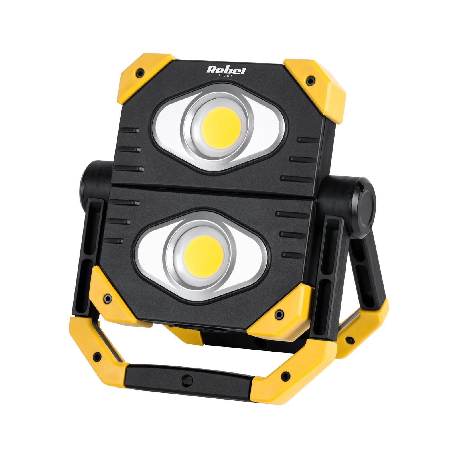 Prijenosna baterija. građevinski dupli reflektor LED COB 19W USB power