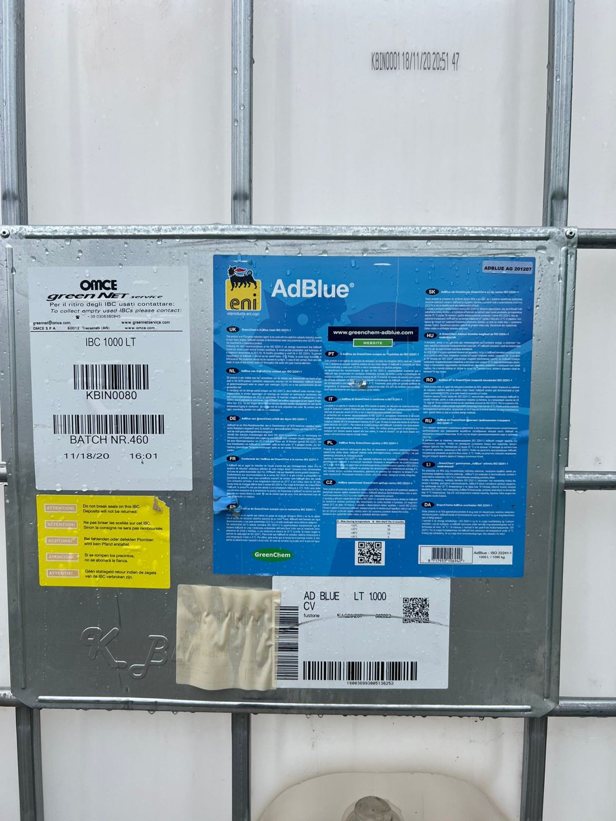 Rabljeni spremnik za AdBlue, 1000l