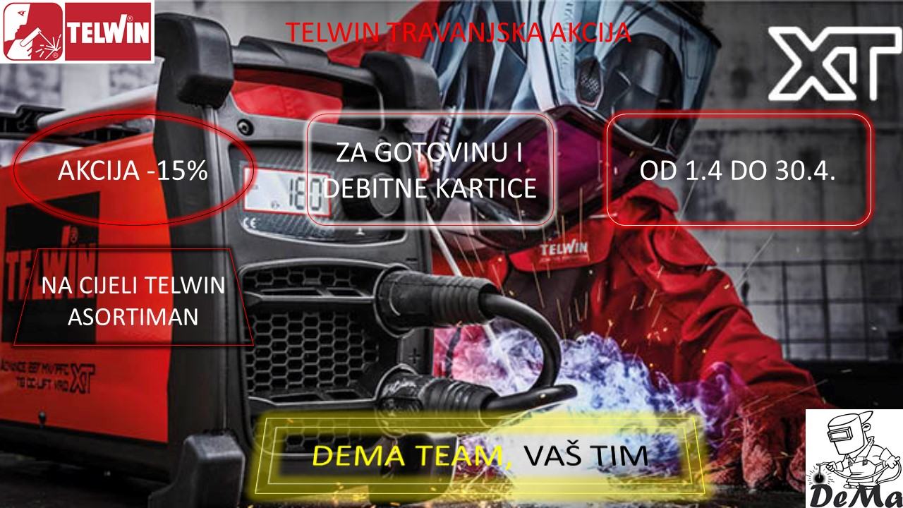 TELWIN TRAVANJSKA AKCIJA / -15% POPUSTA NA KOMPLETAN ASORTIMAN