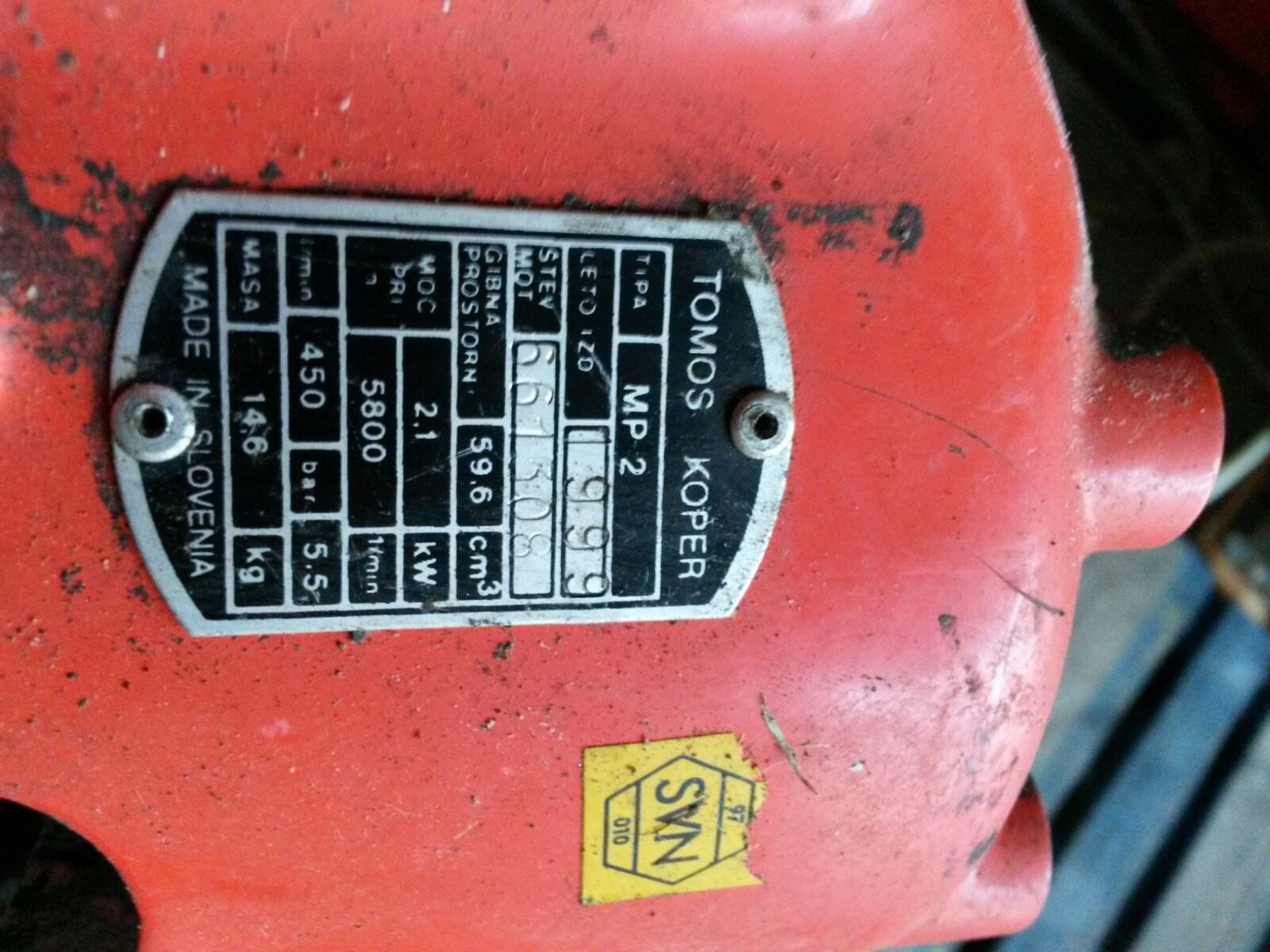 Tomos MP2 benzinska pumpa za vodu