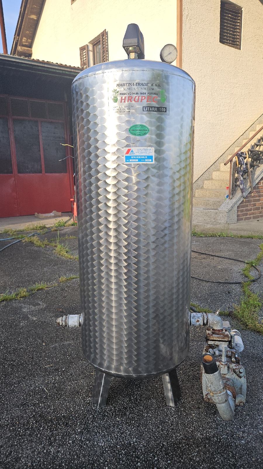 Hidrofor inox 180 lit sa pumpom