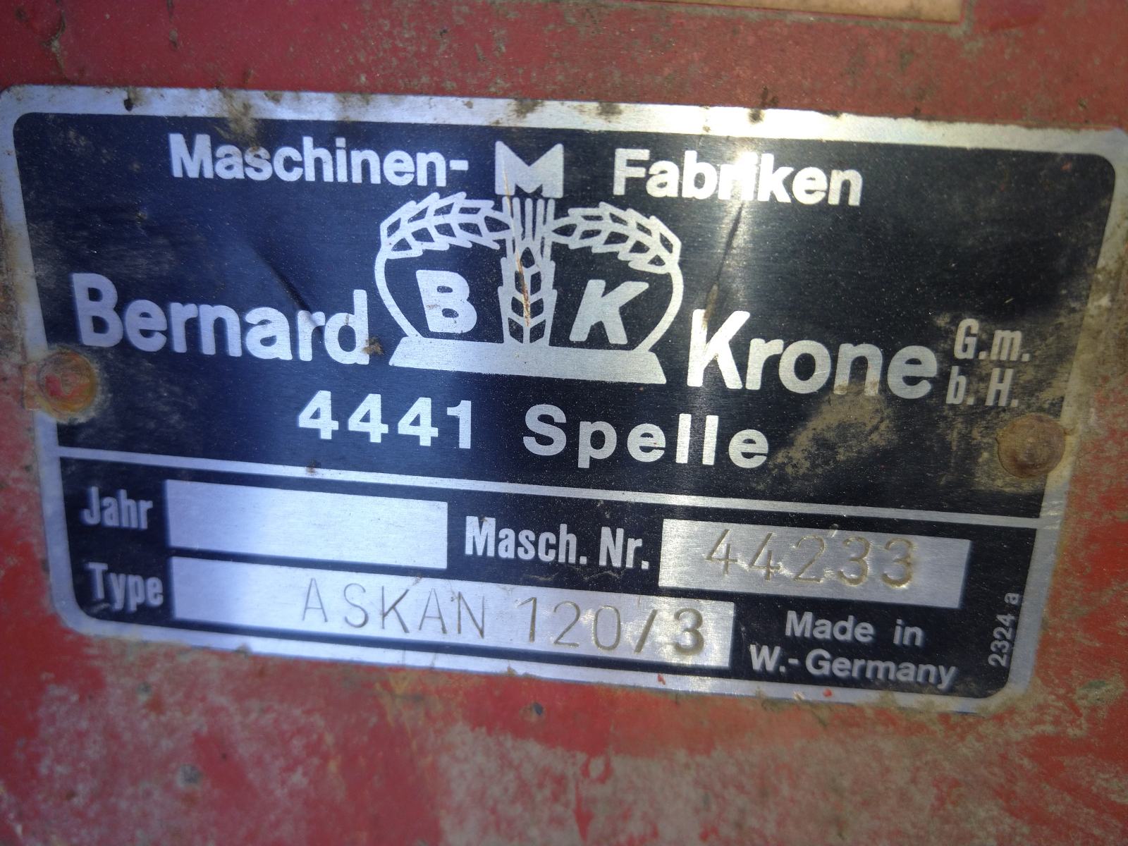 Plug KRONE 12/ 3 col