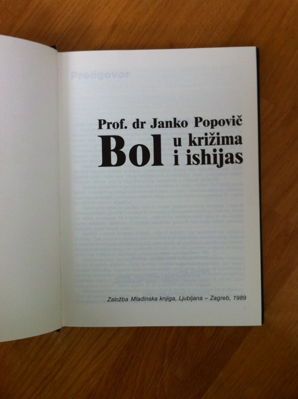 Janko popović: Bol u križima i ishijas