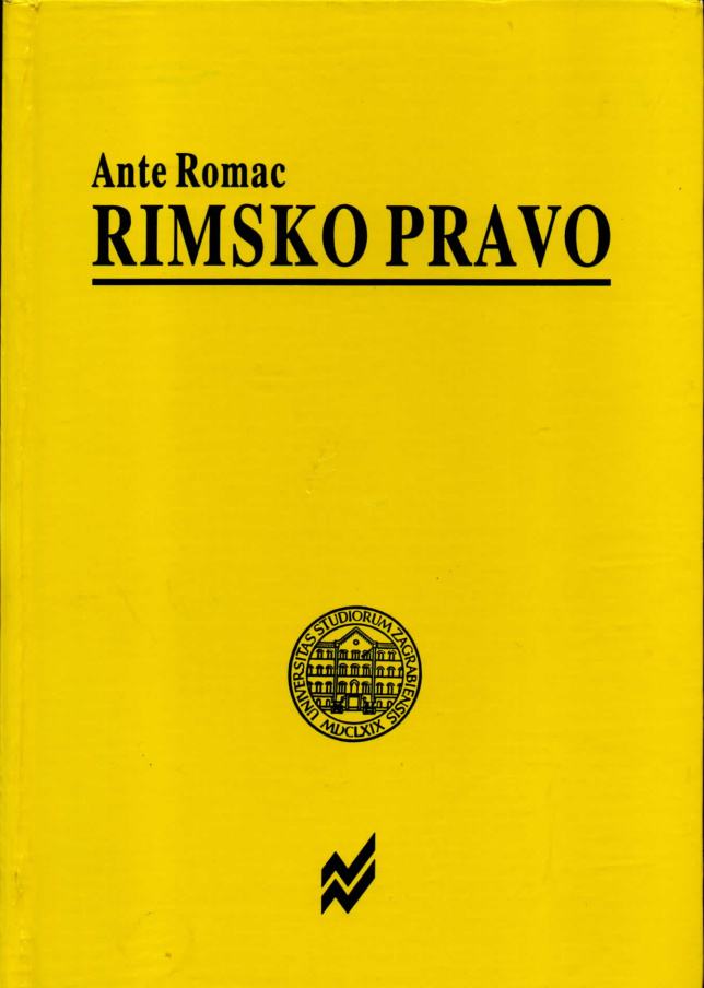 Ante Romac : Rimsko pravo