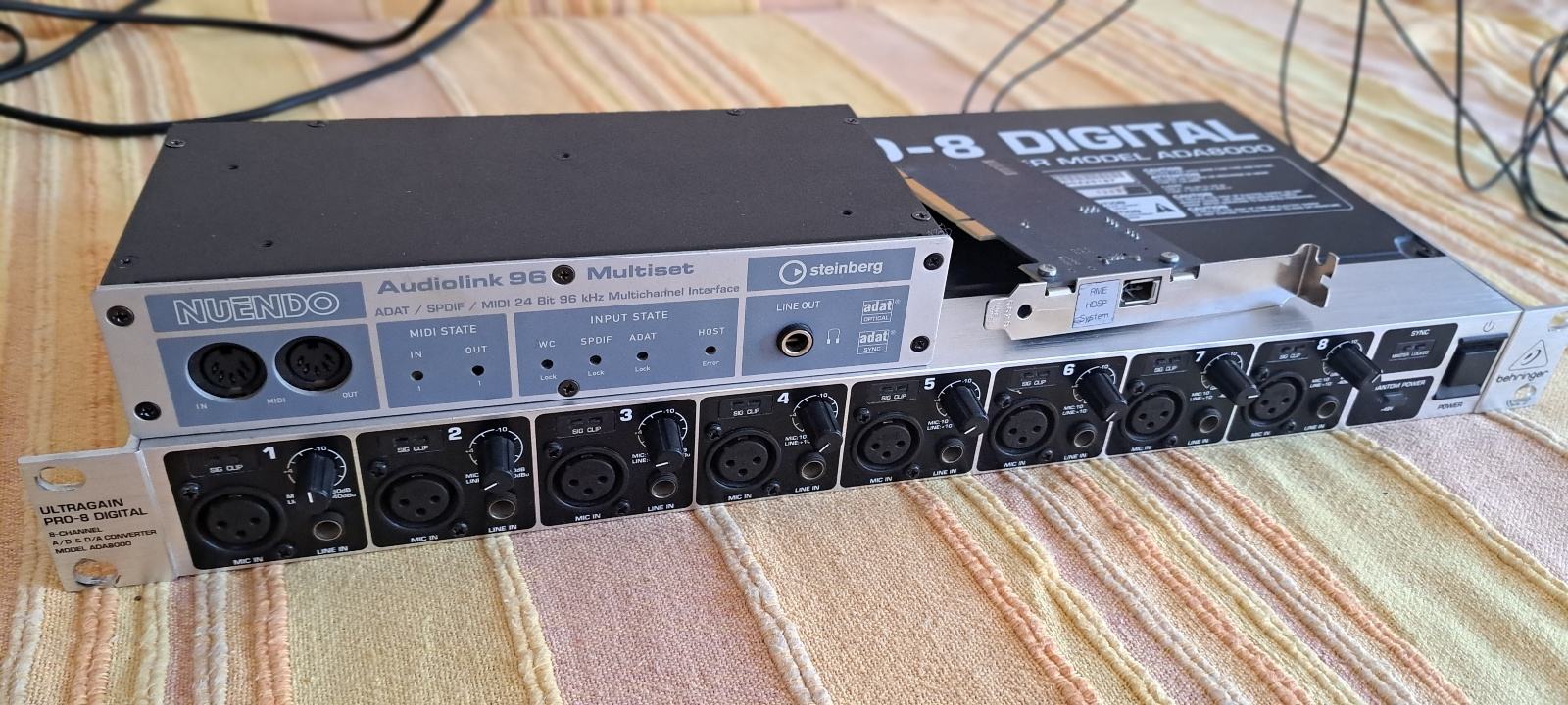 RME Multiface + Behringer ADA8000,(zvucna kartica 16kanala)