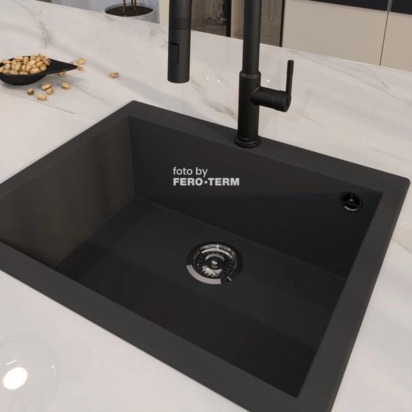 Sudoper Concepto Granit Antracit 61x50cm