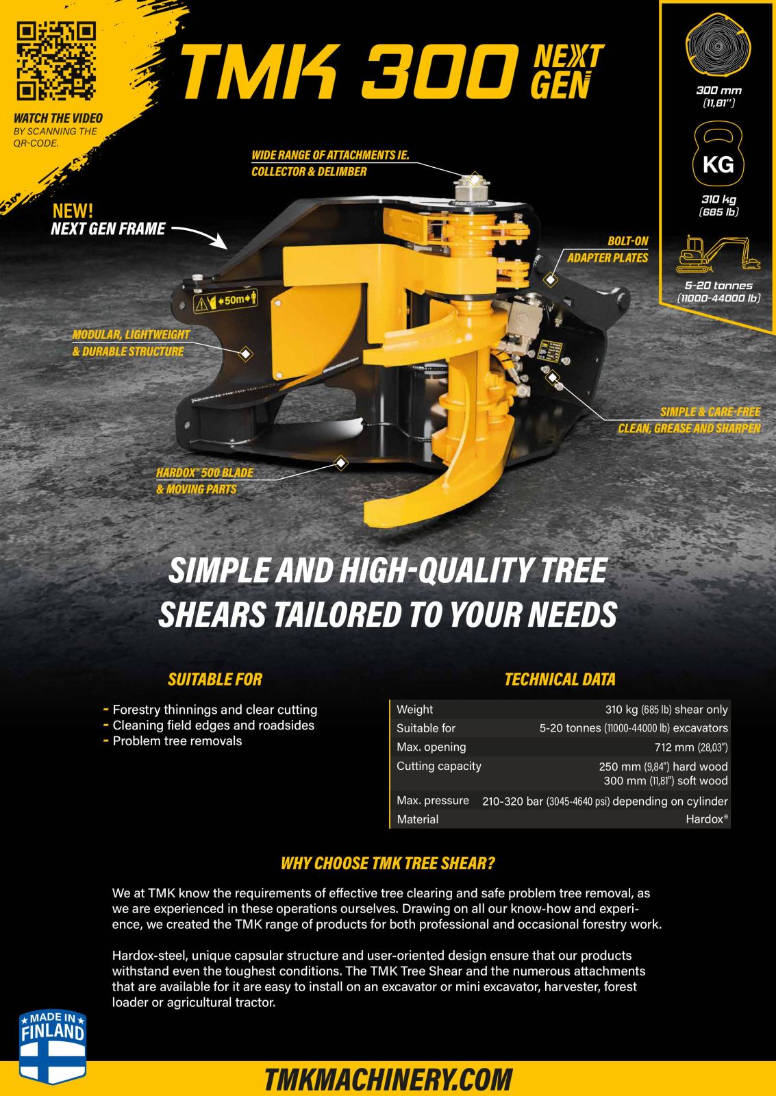 Škare za sječu stabala, škare za drvo, Tree Shear,TMK300 Next Gen