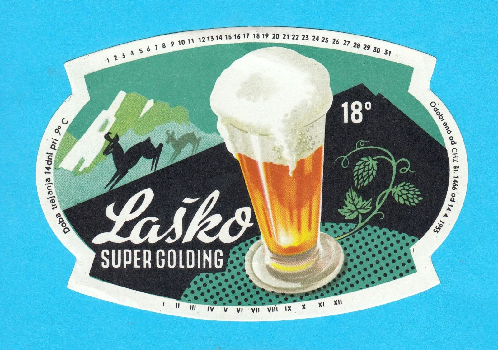 LAŠKO PIVO Pivovarna Laško NOVO stara pivska etiketa pivo Slovenija