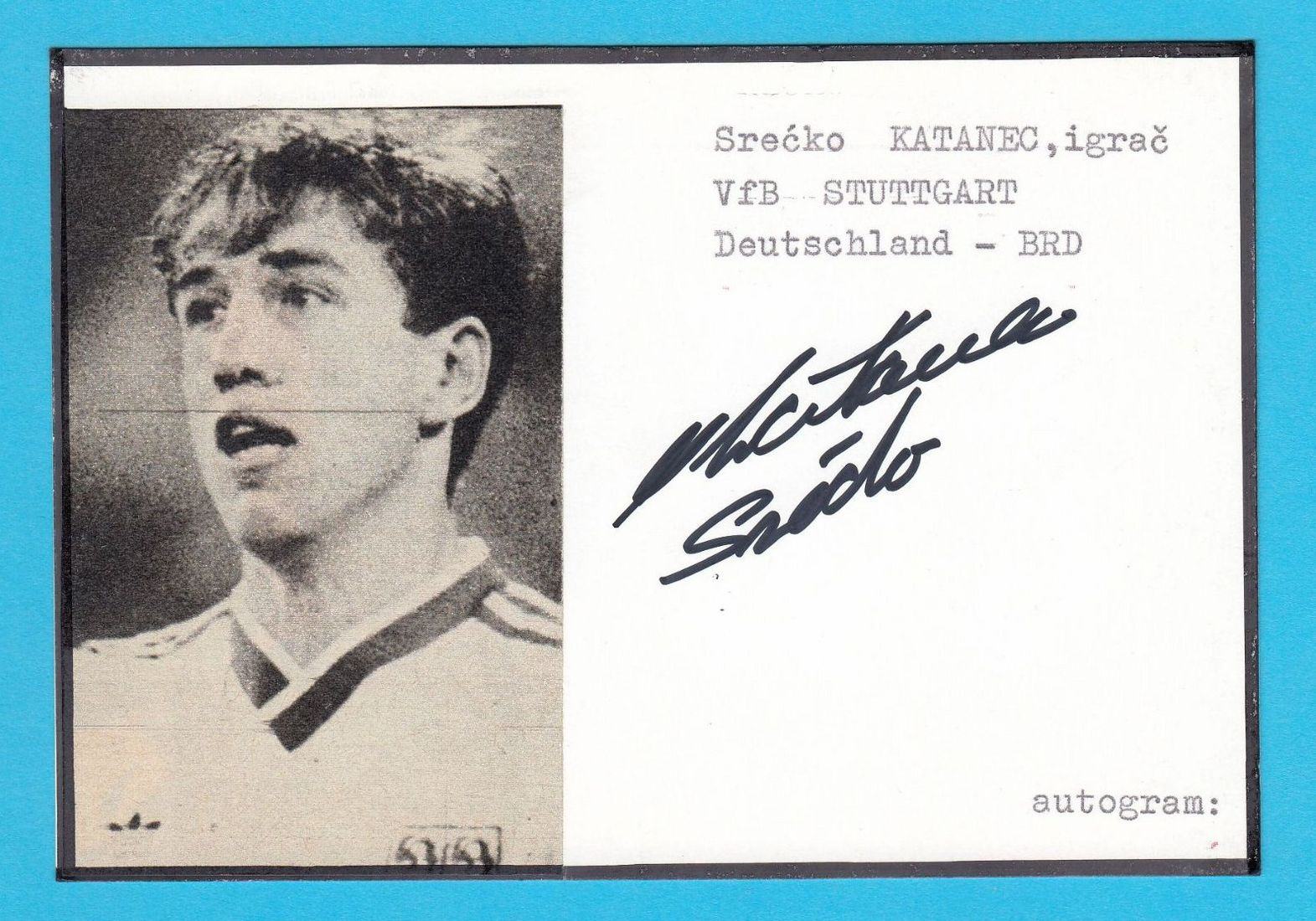 SREĆKO KATANEC - NK Olimpija Ljubljana origin. autogram * Slovenija