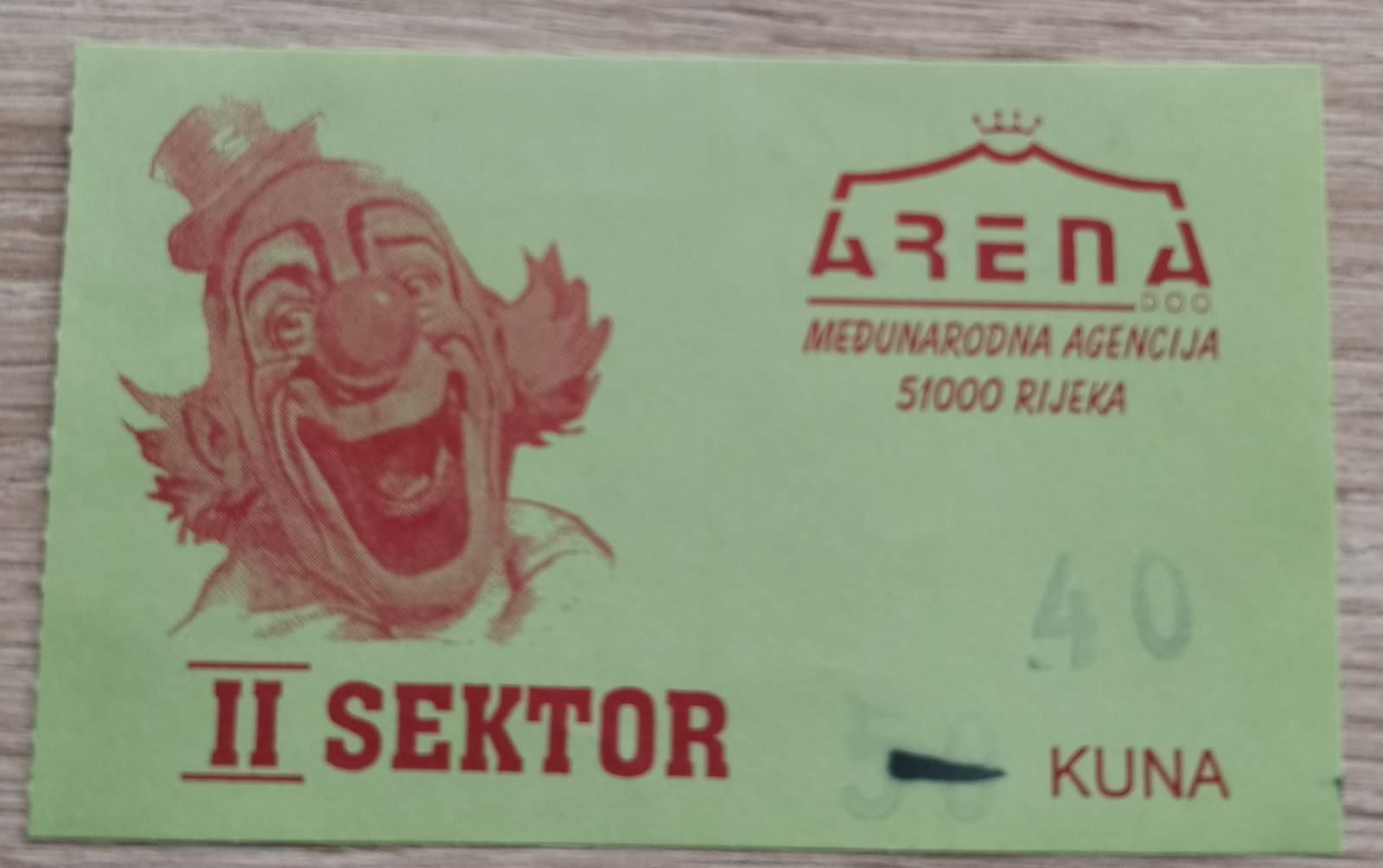 ULAZNICA IZ 2000. GODINE