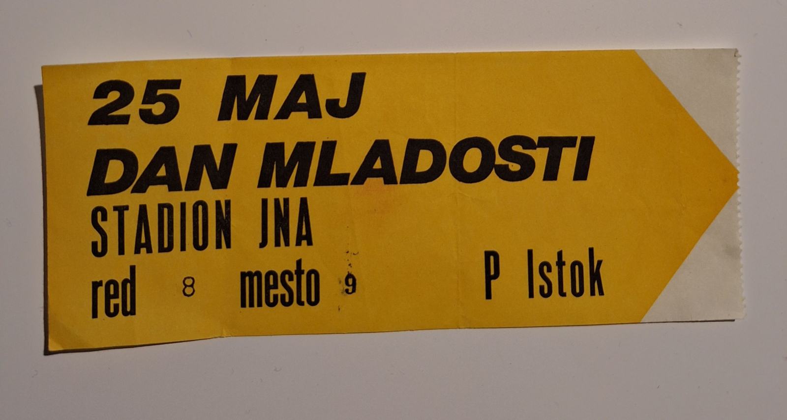 ULAZNICA 25. MAJ-DAN MLADOSTI-STADION JNA