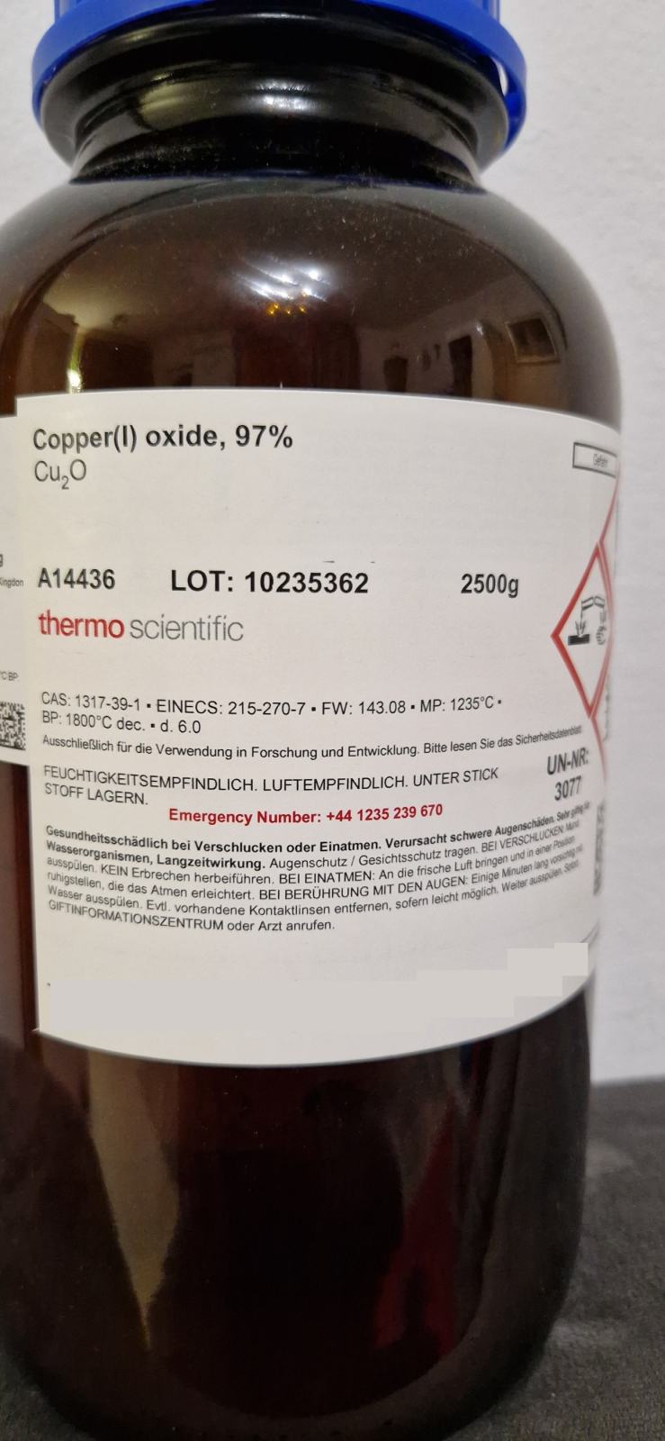 Bakrov(I) oksid (Cu2O, crveni) - 97%