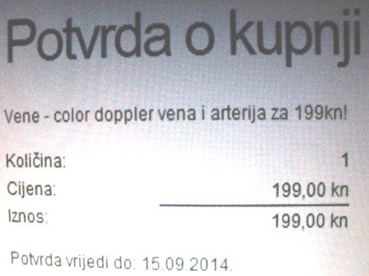 Bon za pregled: Ultrazvuk krvnih žila nogu (vena i arterija) za 199 kn