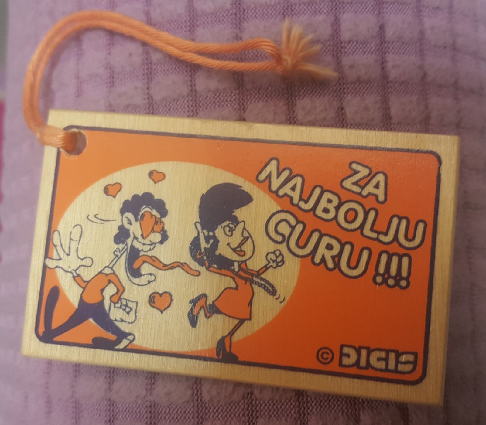 Drvena pločica aforizam privjesnica 3 NAJBOLJA CURA