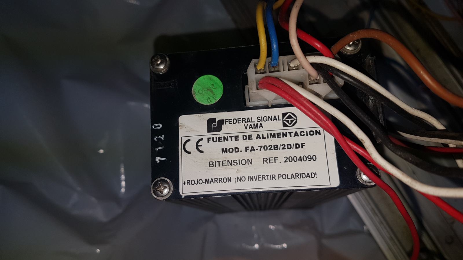 Federal signal vama mod. FA-702B/2D/DF