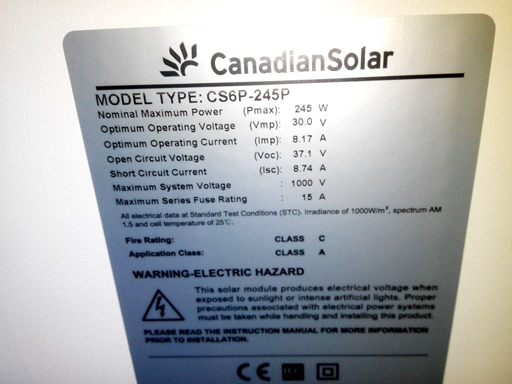 Fotonaponski moduli Canadian Solar 245W poly solarni paneli