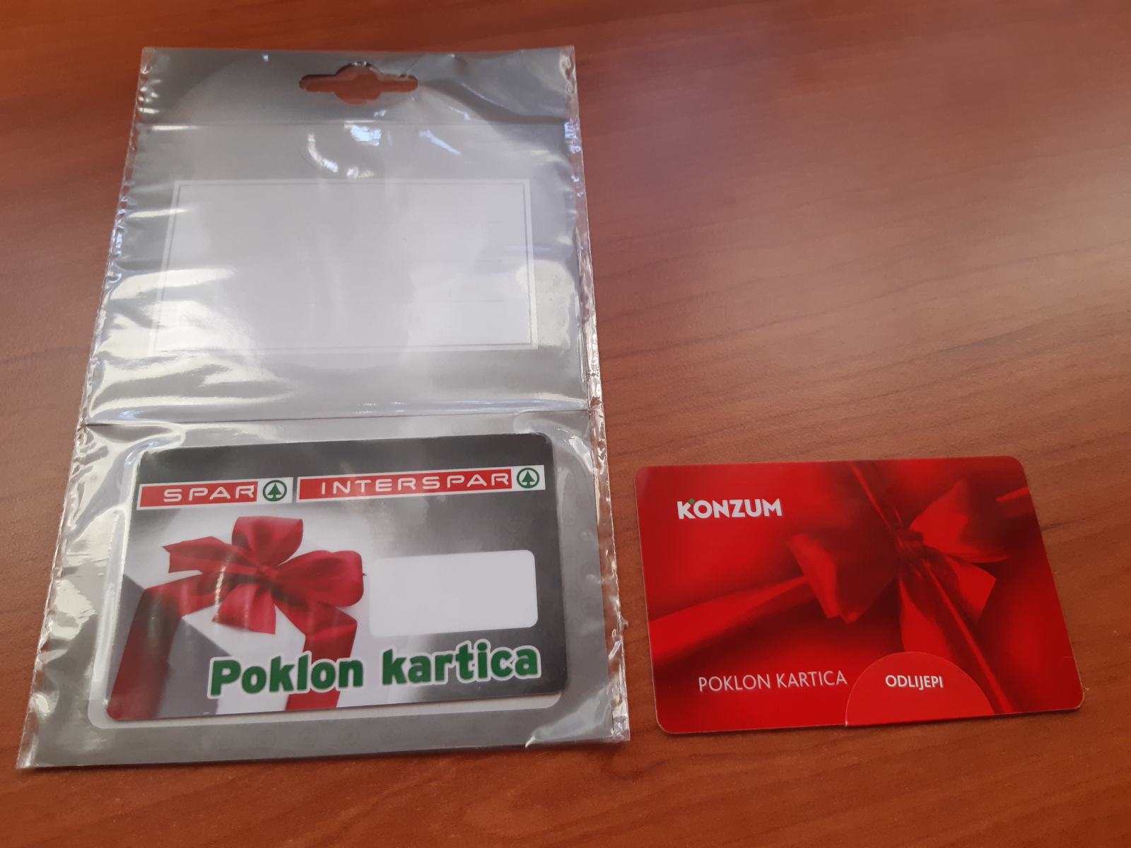 Konzum i Spar / Interspar poklon kartica - NOVO