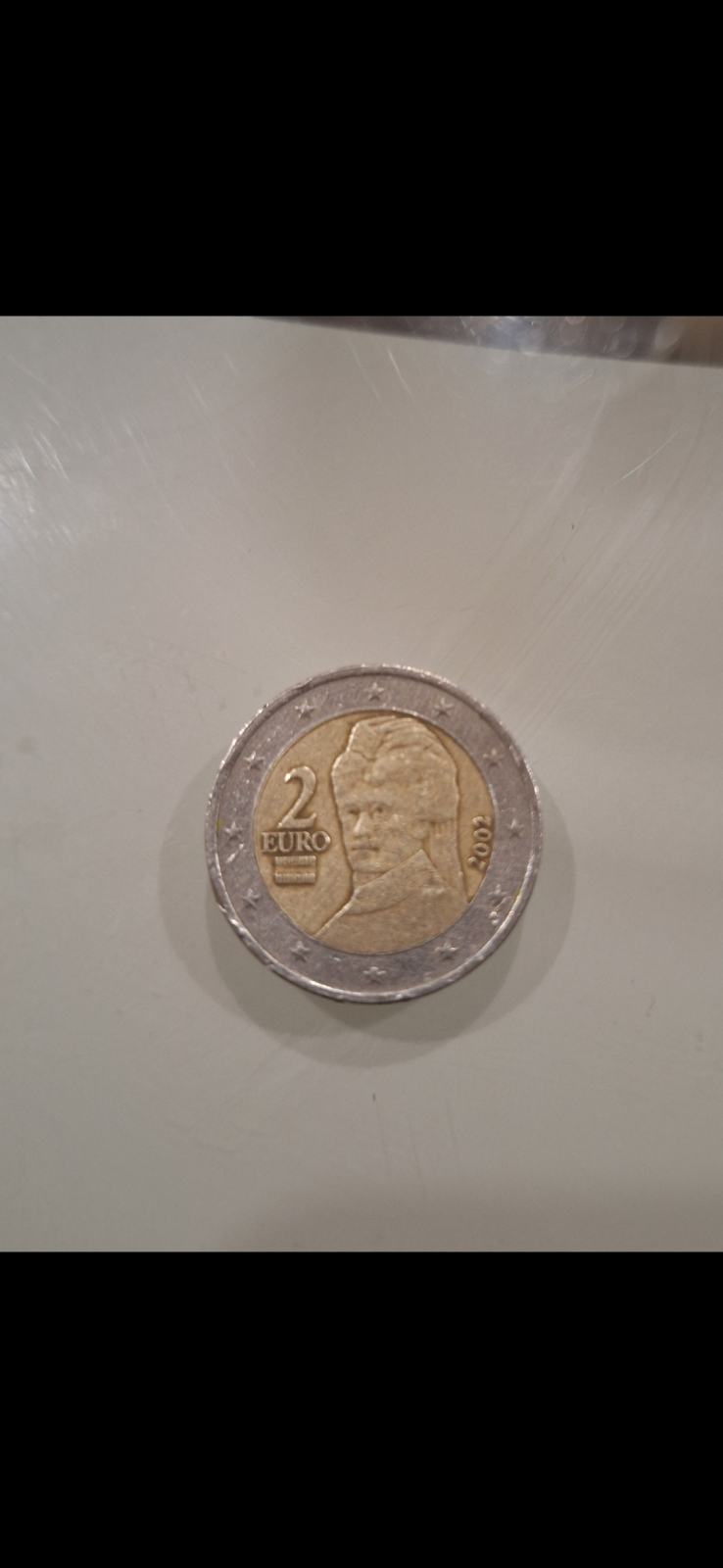 Kovanica od 2 eura Austrija 2002 Berta Slobodna žena od Suttner