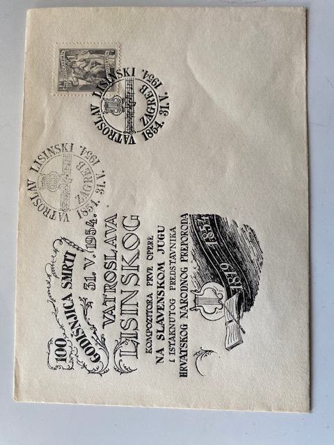 koverta 100 godišnjica smrti Vatroslava Lisinskog