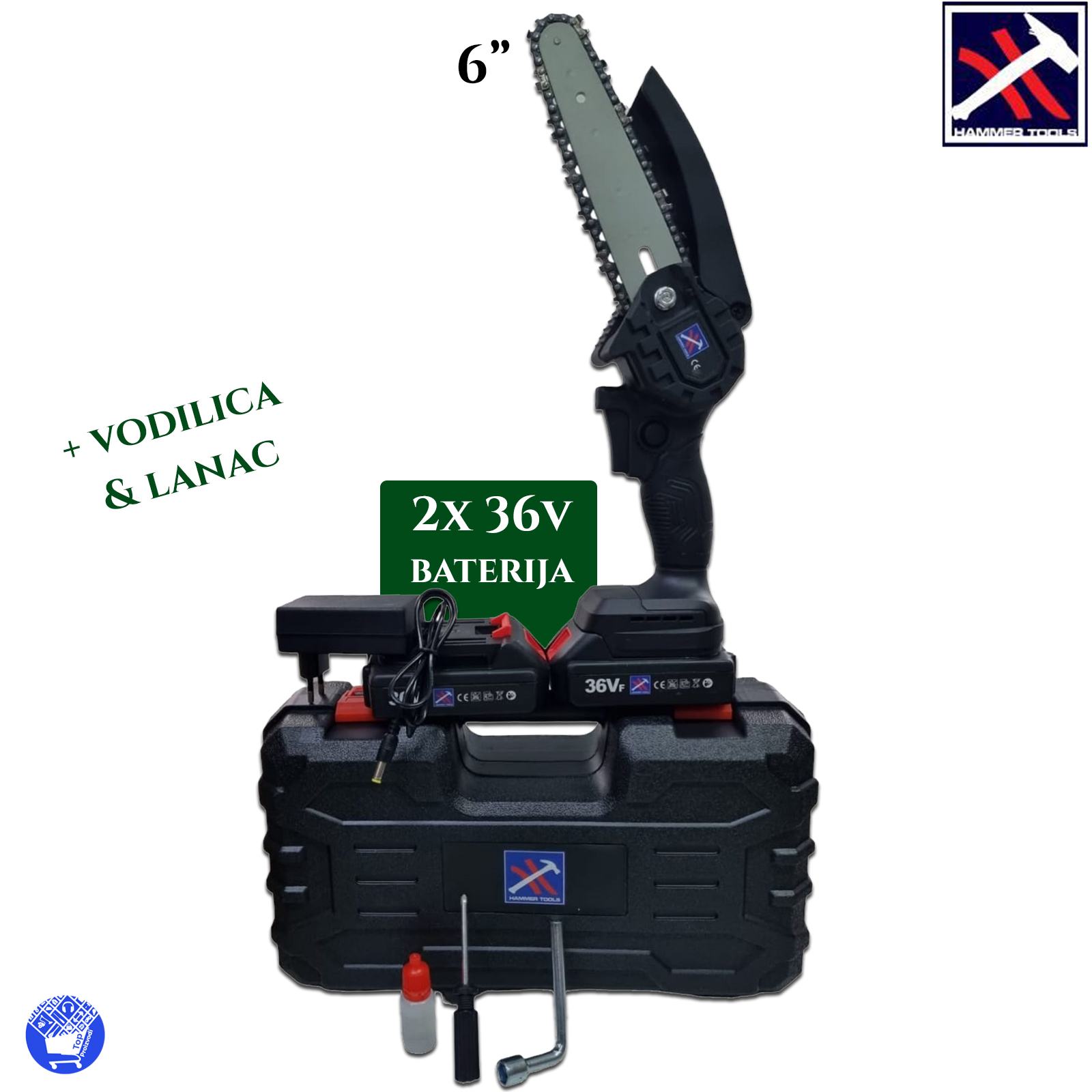 MINI AKU PILA 6 INCH X2 BATERIJA HAMMER TOOLS