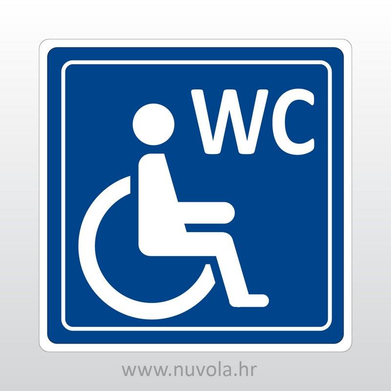Naljepnica, znak, oznaka - WC za invalide