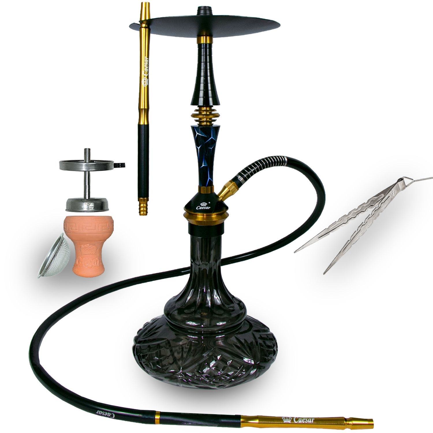 NARGILA SHISHA CRNA MODERNA ATRAKTIVNA CAESAR PREMIUM NJEMAČKA