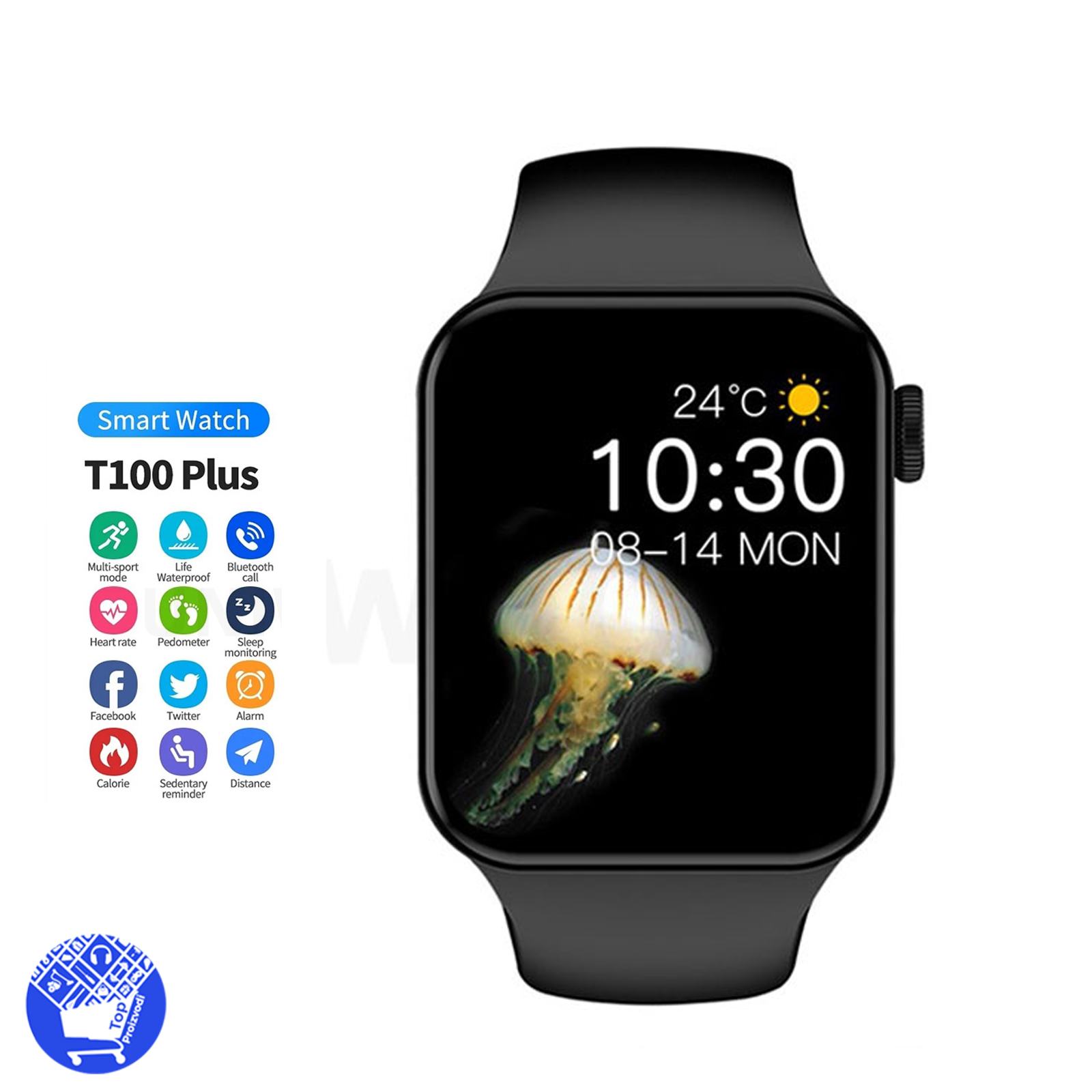 PAMETNI SAT T100 PLUS ZA SVE VRSTE MOBITELA