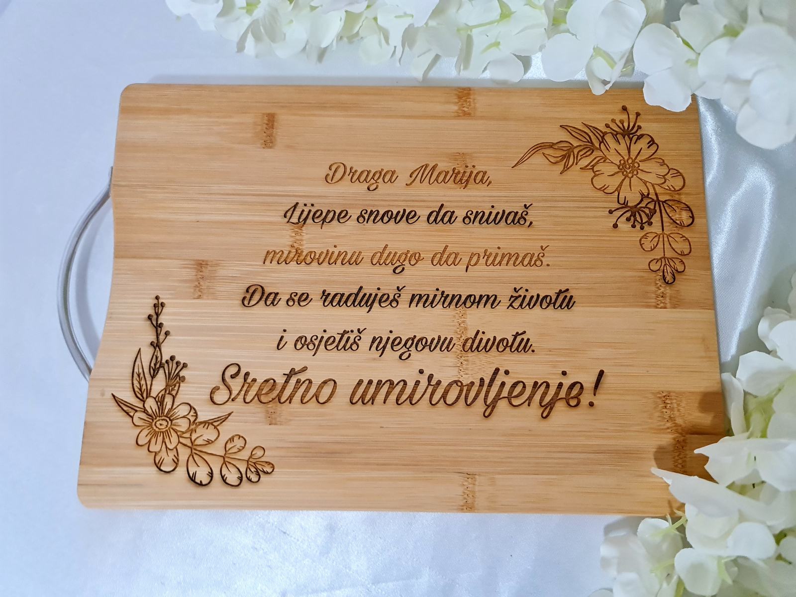 Poklon za odlazak u mirovinu, personalizirana daska