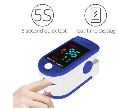 Oksimetar pulsni OLED, mjerenje kisika u krvi i puls srca, baterijeAAA