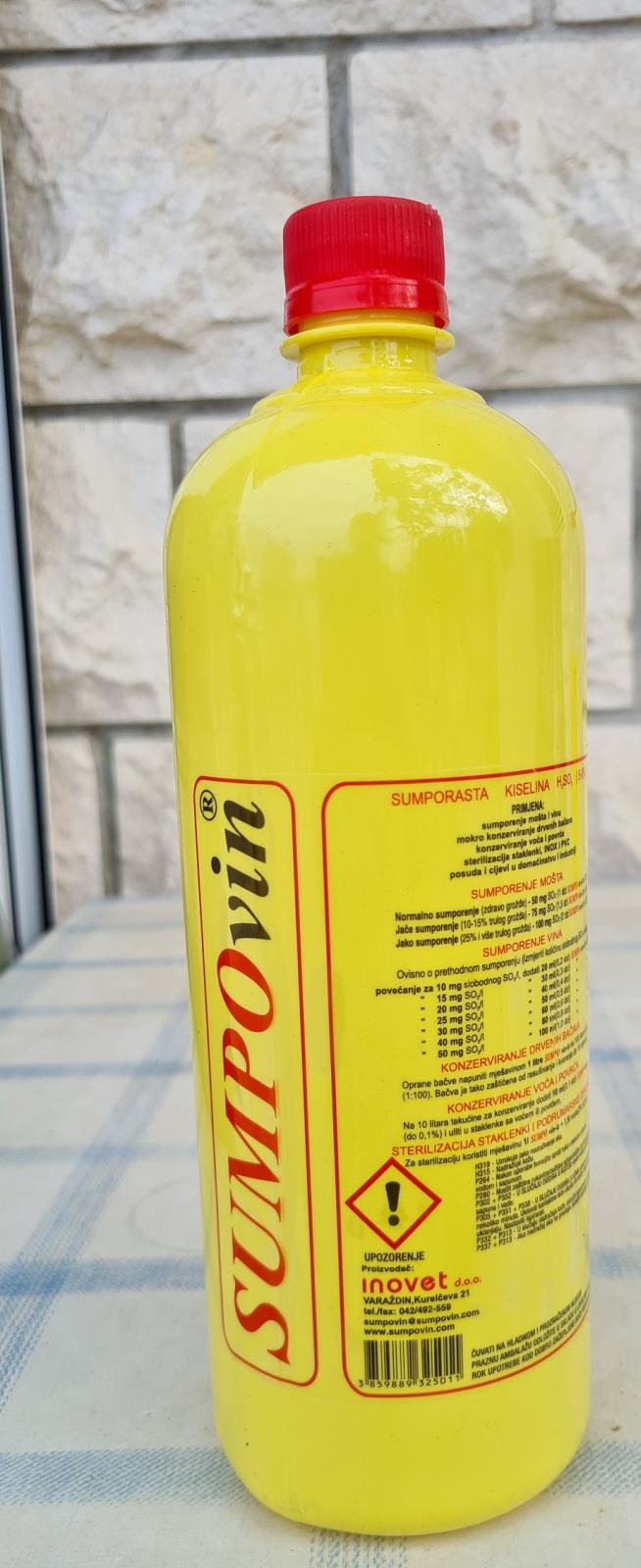 SUMPOvin - Sumporasta kiselina (H2SO3, sulfitna kiselina) 6%