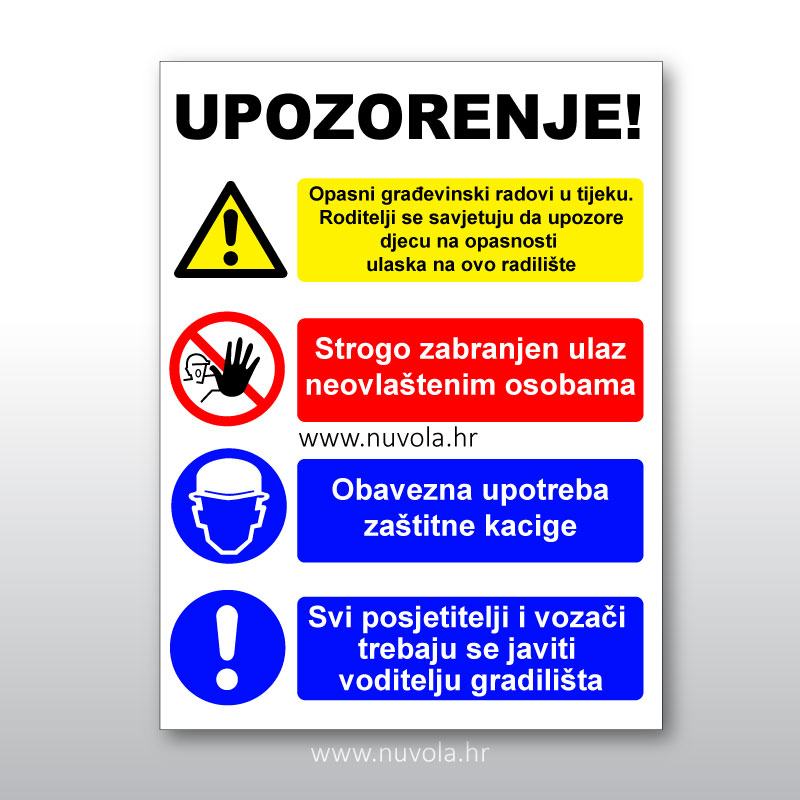 Tabla - Upozorenje opasno gradilište