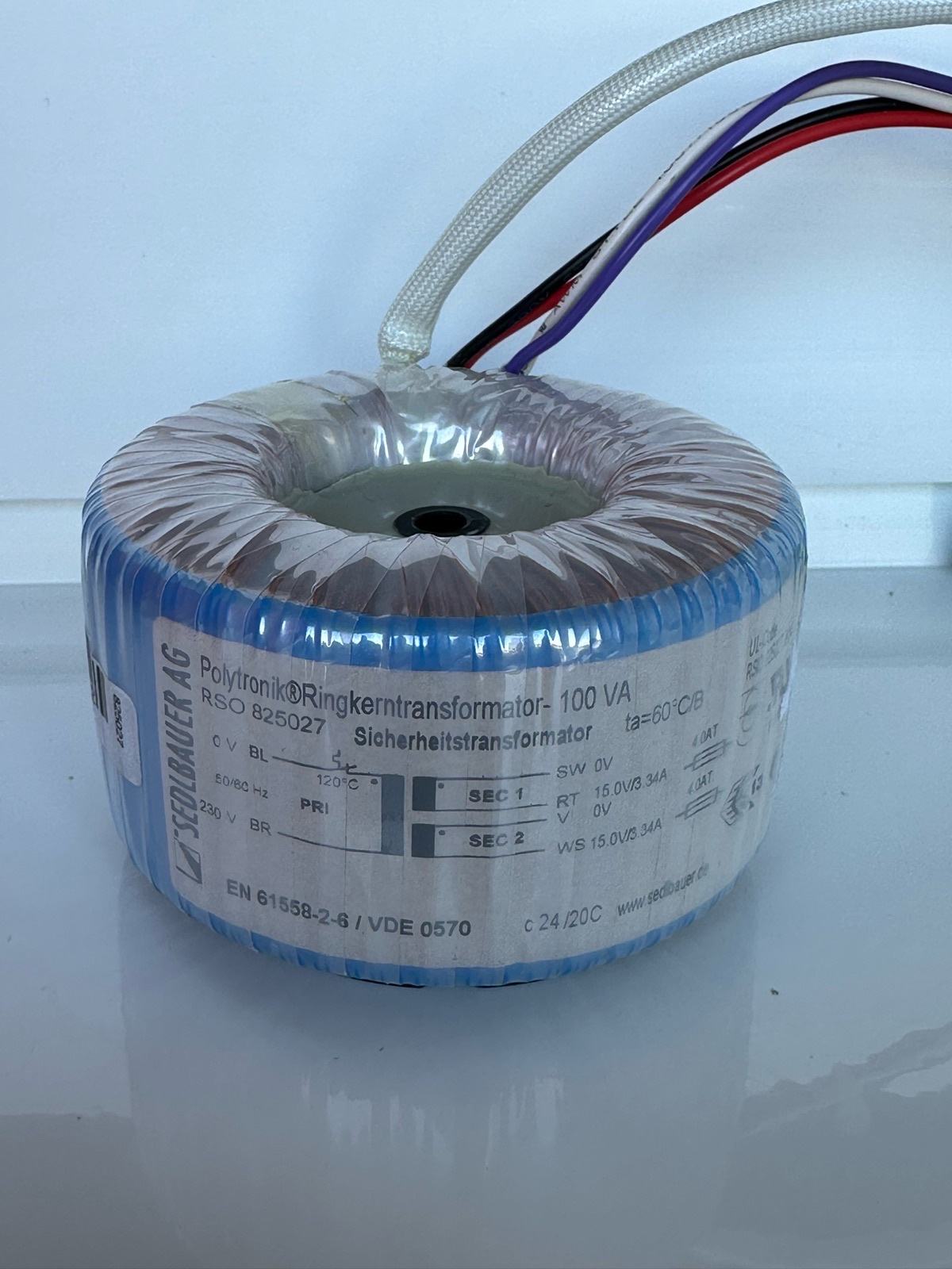 Toroidni Transformator Pr230V Sek2x15V/3,3A