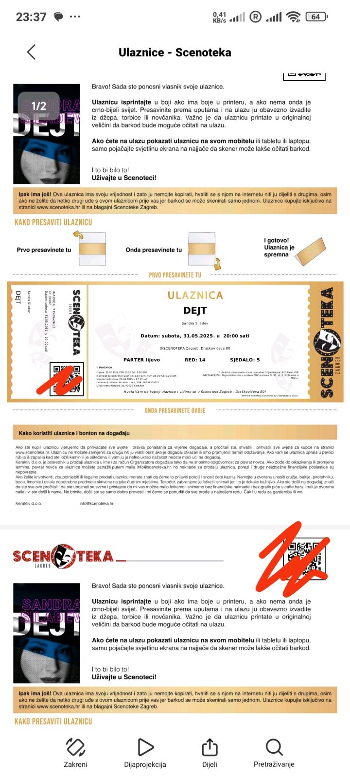 Ulaznice za DEJT - Sandra Silađev