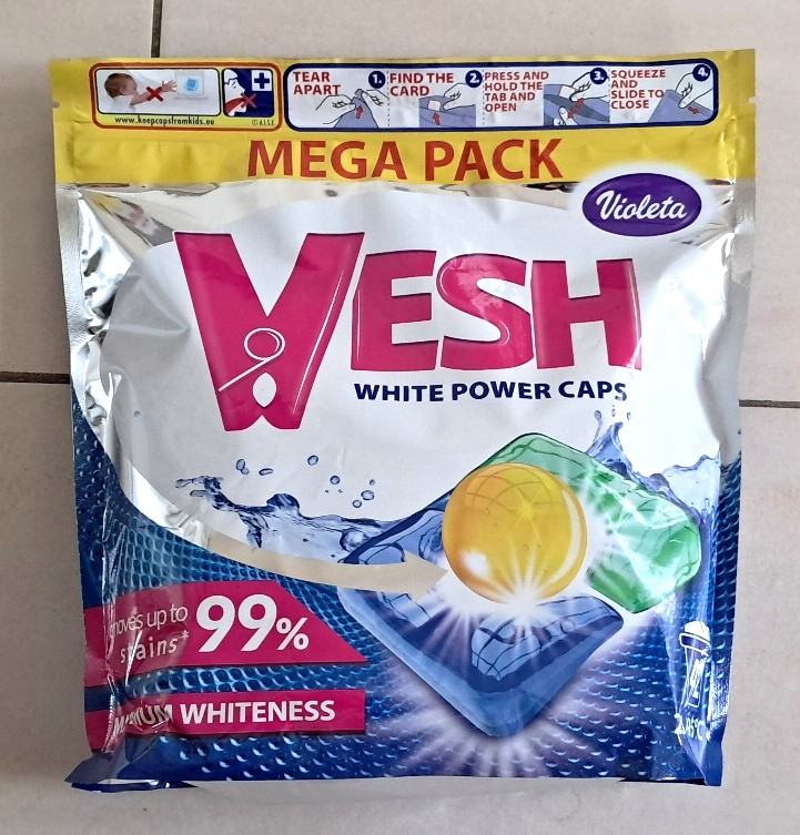 Vesh White Power kapsule za pranje rublja, 42 kom. (8 pakiranja); ZG