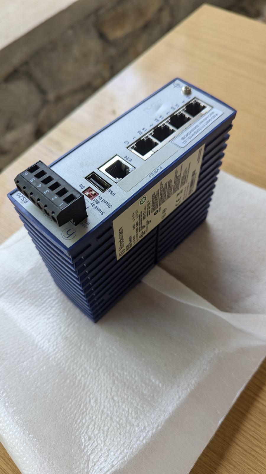 Hirschmann RS20 Industrial Rail Switch 4 port