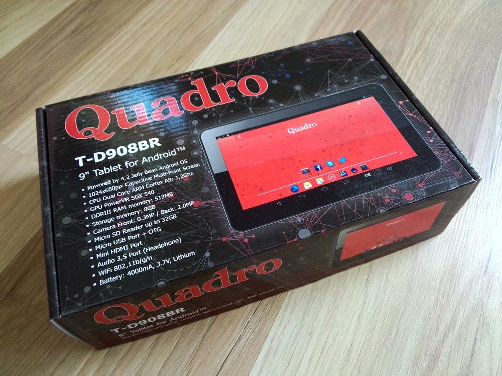 Quadro T-D908BR 9 TABLET - mini HDMI - NOVO