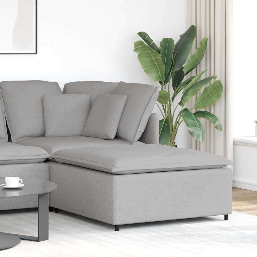 Modularni kauč s podnožjem, sivo-plavi 100x100x48 cm - Oblačnosiva tab