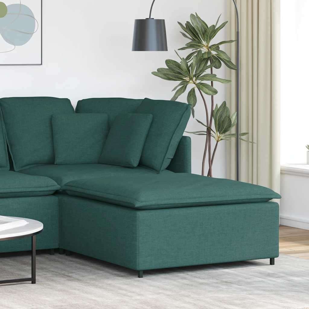 Modularni kauč s podnožjem, tamnozeleni 100x100x48 cm - Tamnozelena ta