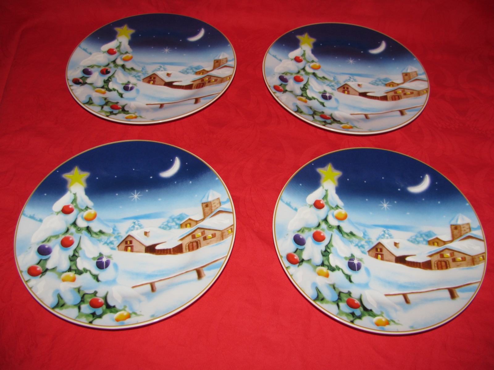 Tanjuri plitki Božićni - GALLERY-by inhesion. Porculan.19,5 cm. SAND-2