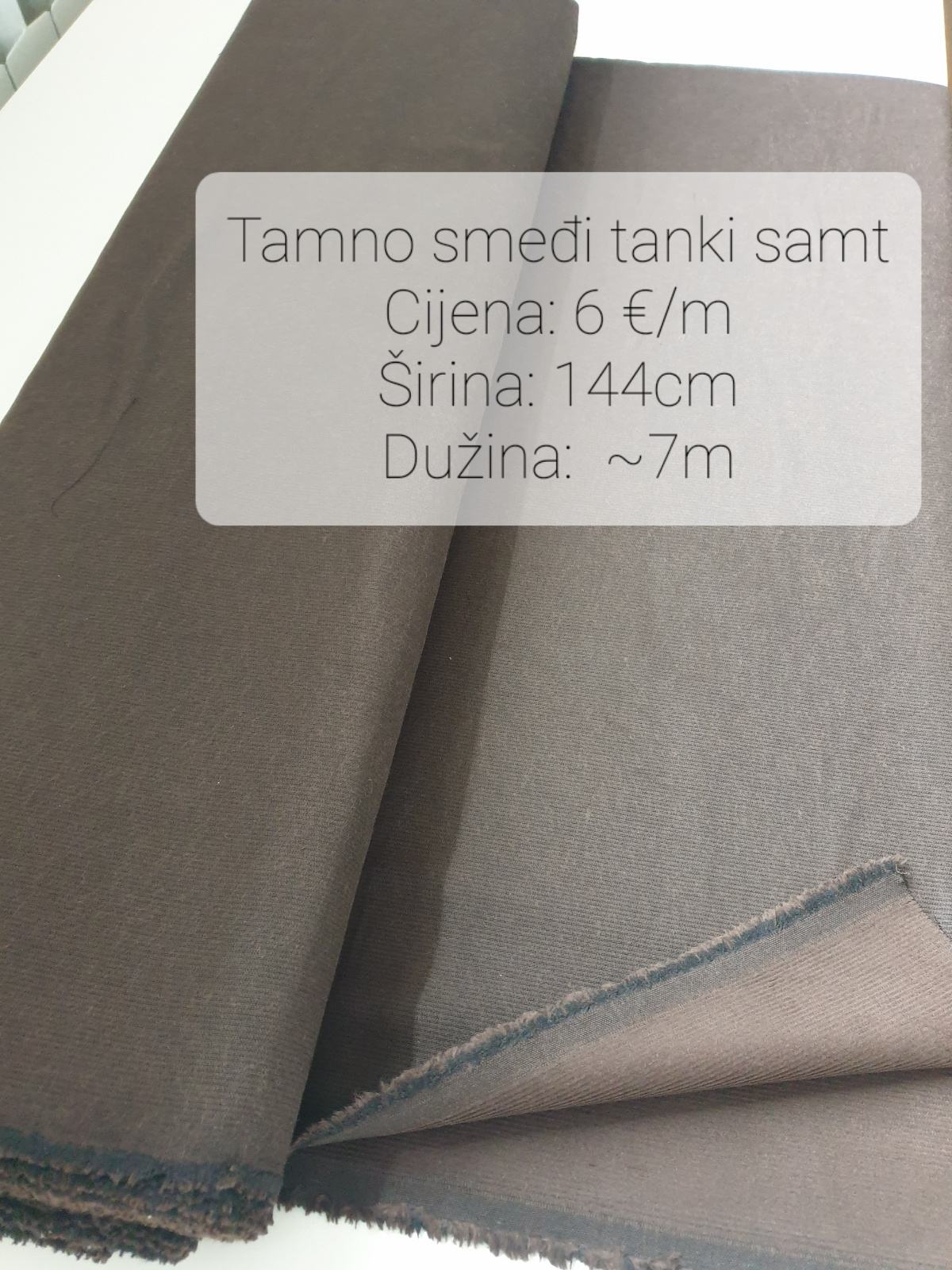 Samt i keper tkanine