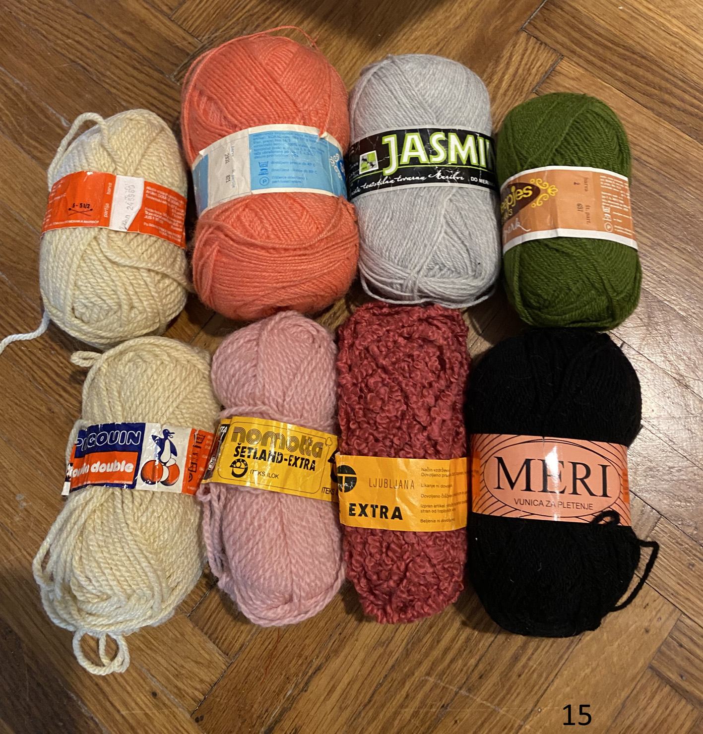 Vuna za pletenje (štrikanje) - Razne boje