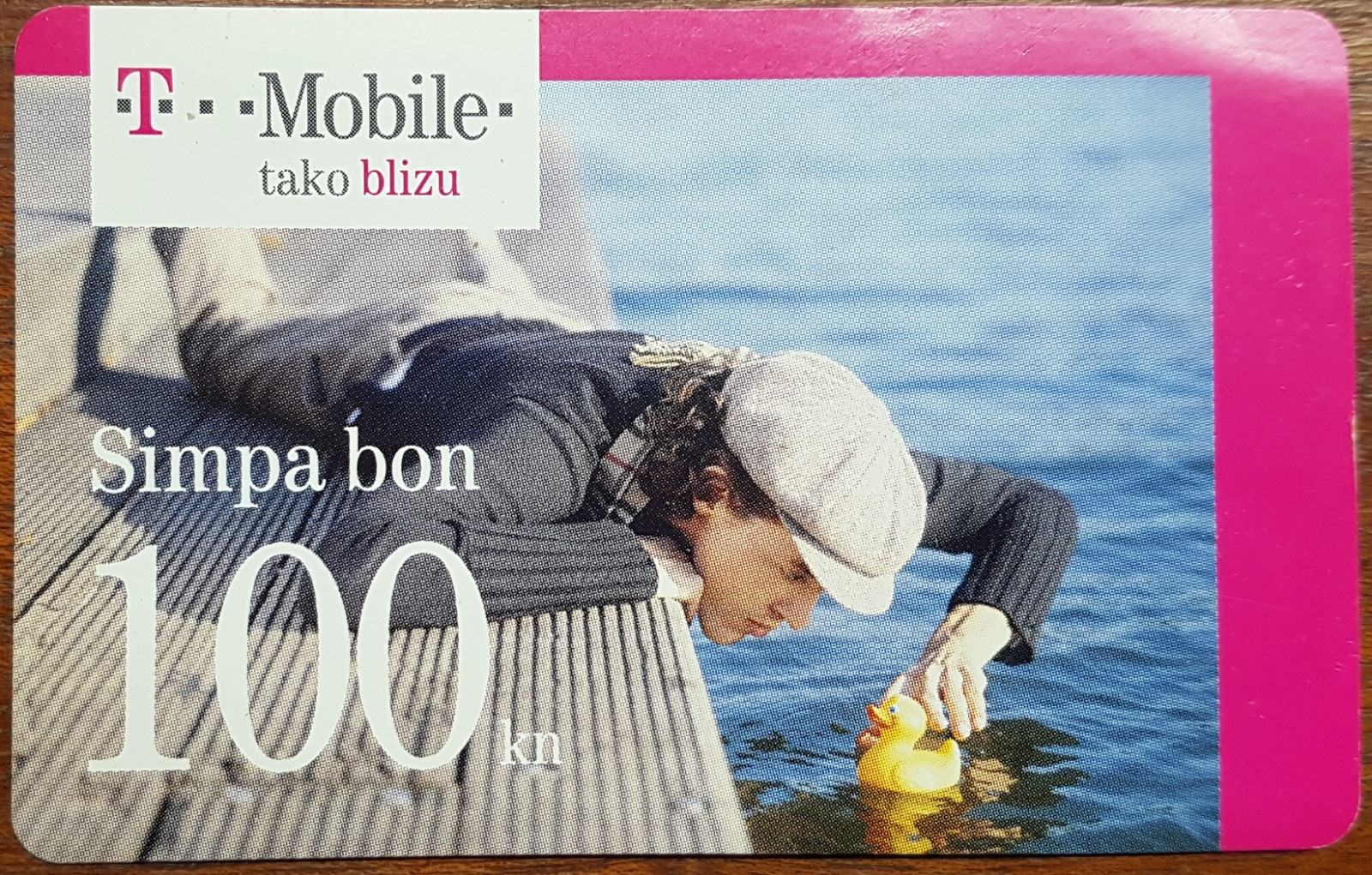 SIMPA BON 100 KUNA T-MOBILE, 31.1.2011.