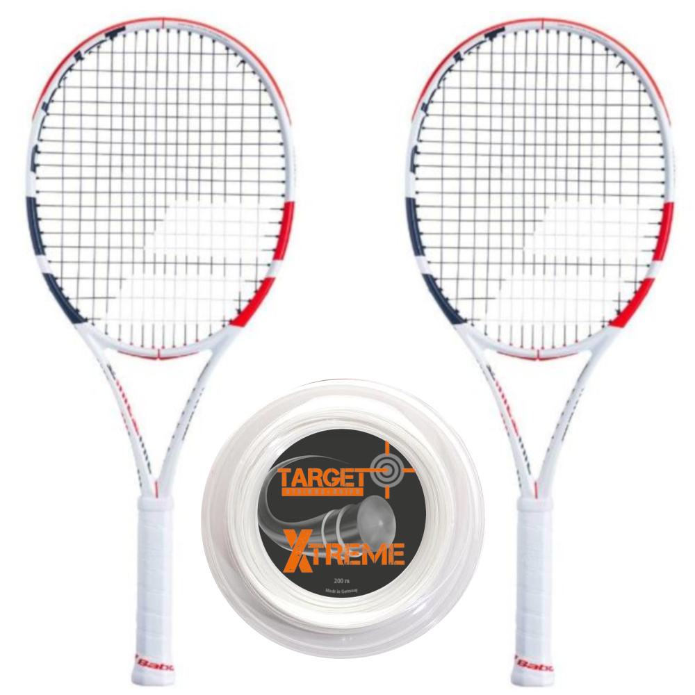 Babolat Pure Strike Team 2019 x 2 + Target Xtreme 200 m