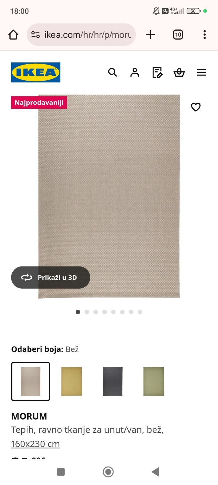 ikea morum tepih 160x230