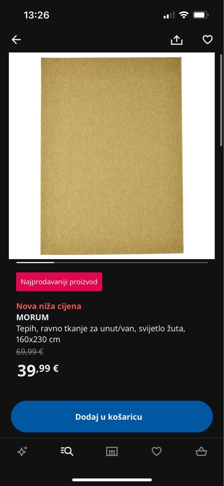 Ikea MORUM tepih