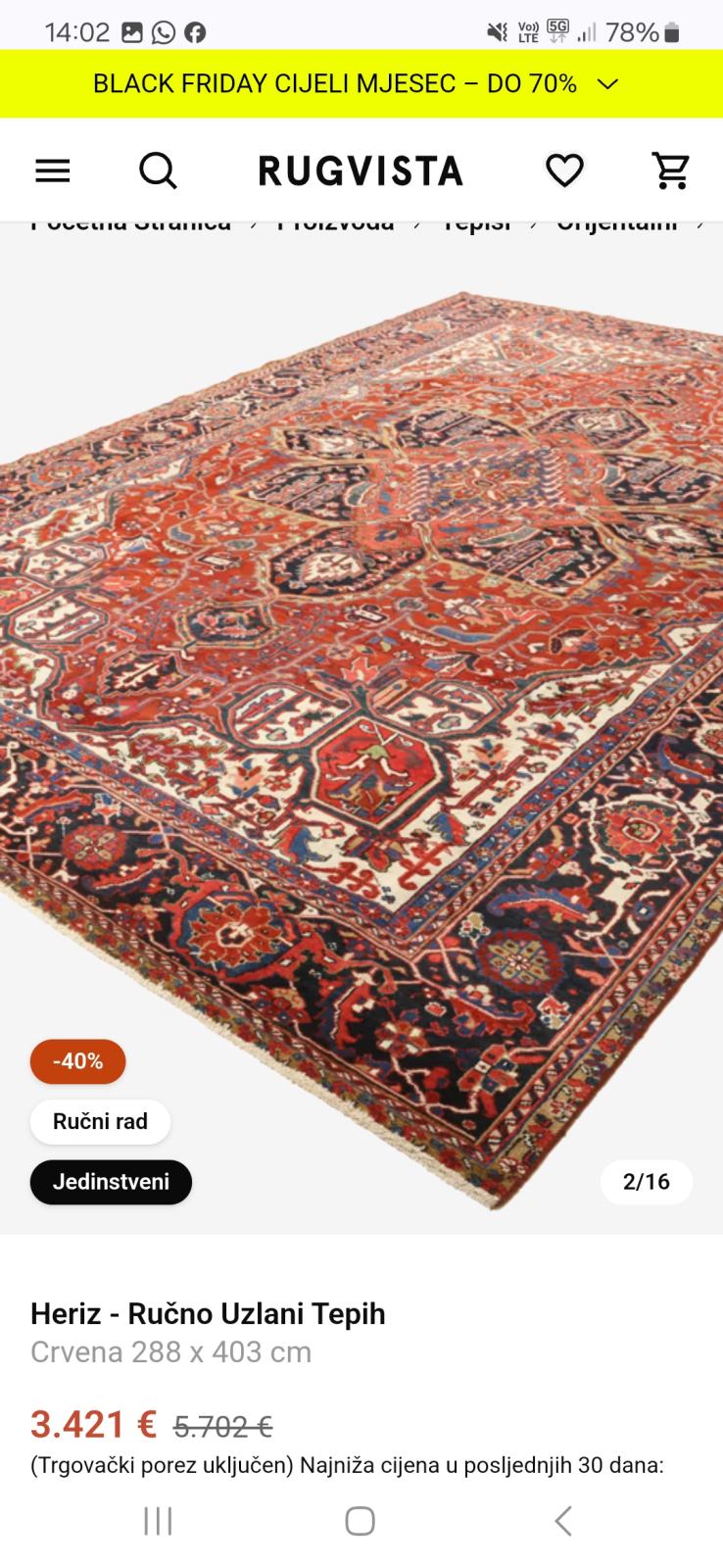 Ručno vezeni vuneni tepisi!HITNO!