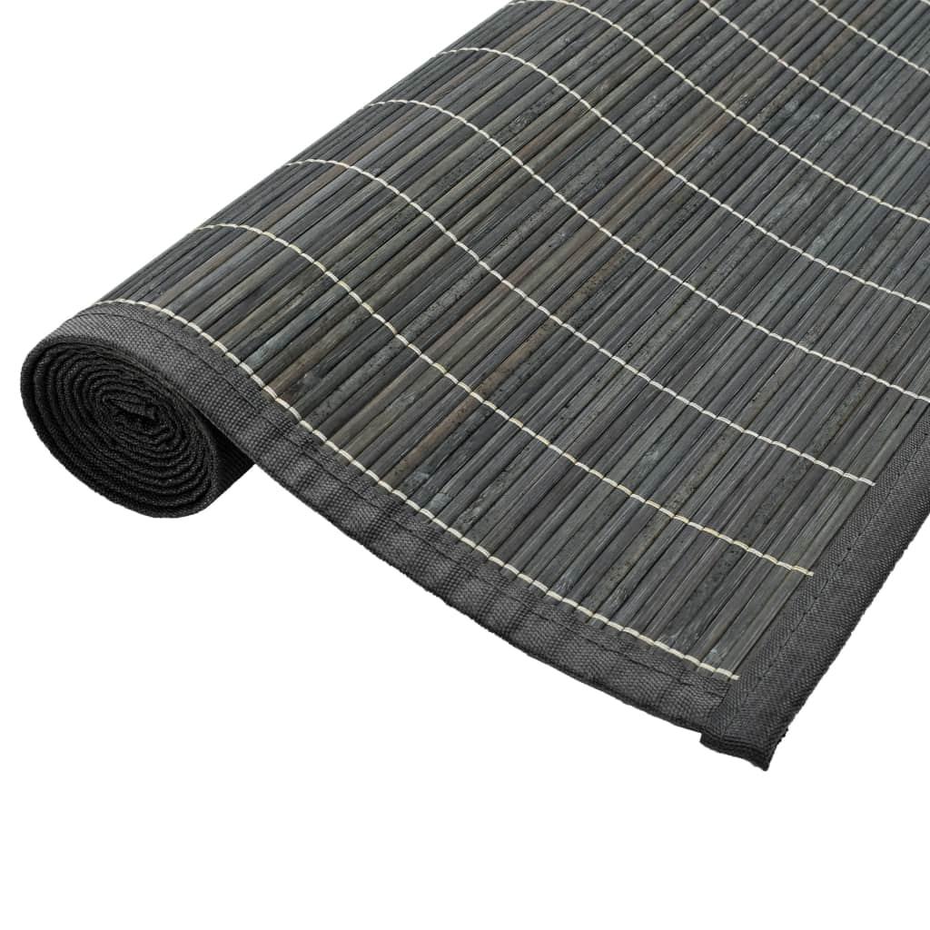 Tepih od bambusa 150 x 200 cm sivi - NOVO