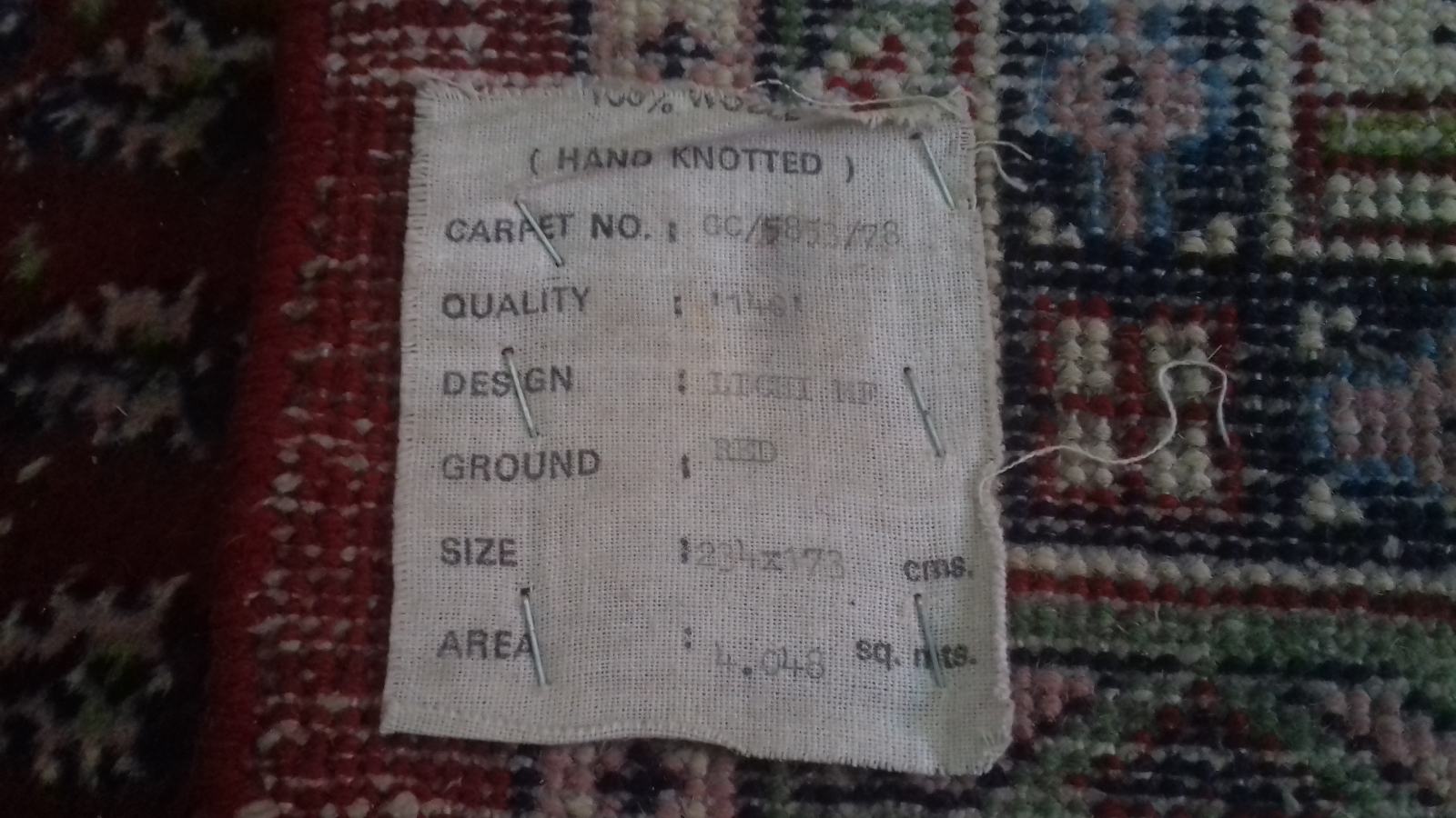 Vintage Carpet Tepih Vuna Orijentalni tepih Vuneni Tepih