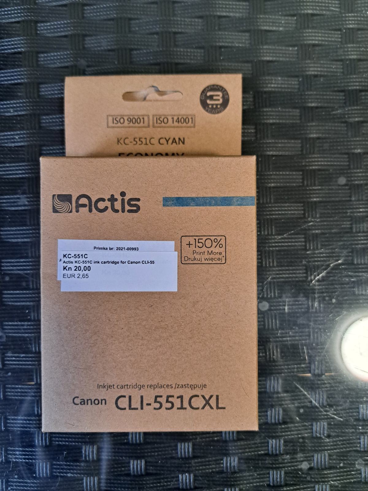 Actis KC-551C ink (replacement for Canon CLI-551C; Standard; 12 ml; cy