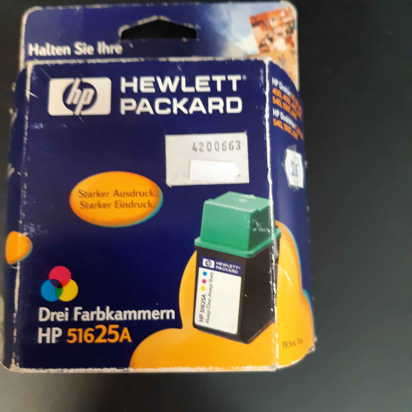 TINTA HP 25 - TRI-COLOUR / HP 51625A